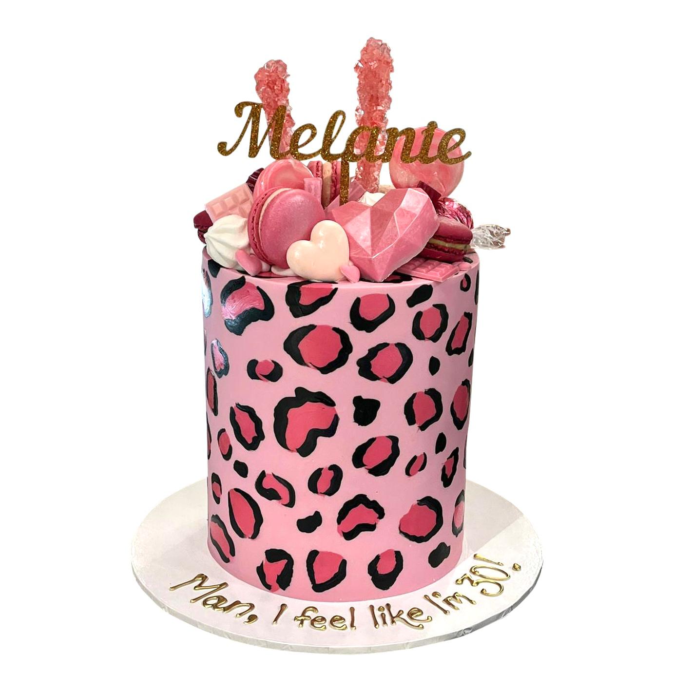 Pink Leopard Print Cake Lovely Leopard Print 3 Tiered Cake