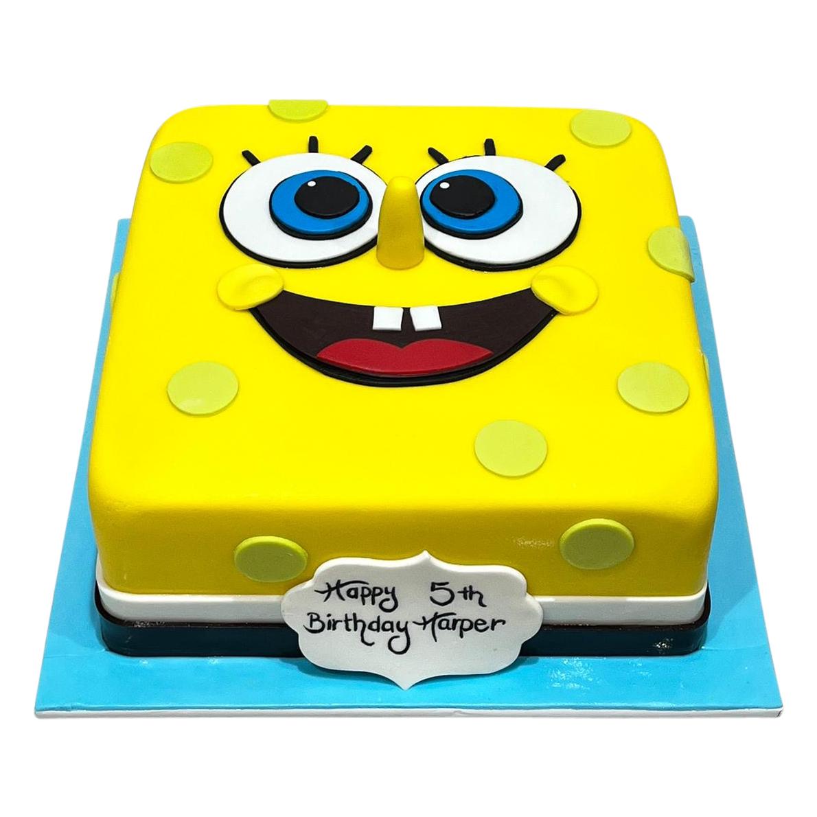 Bob Sponge (Square Pants) Themed Cake – Poles Patisserie