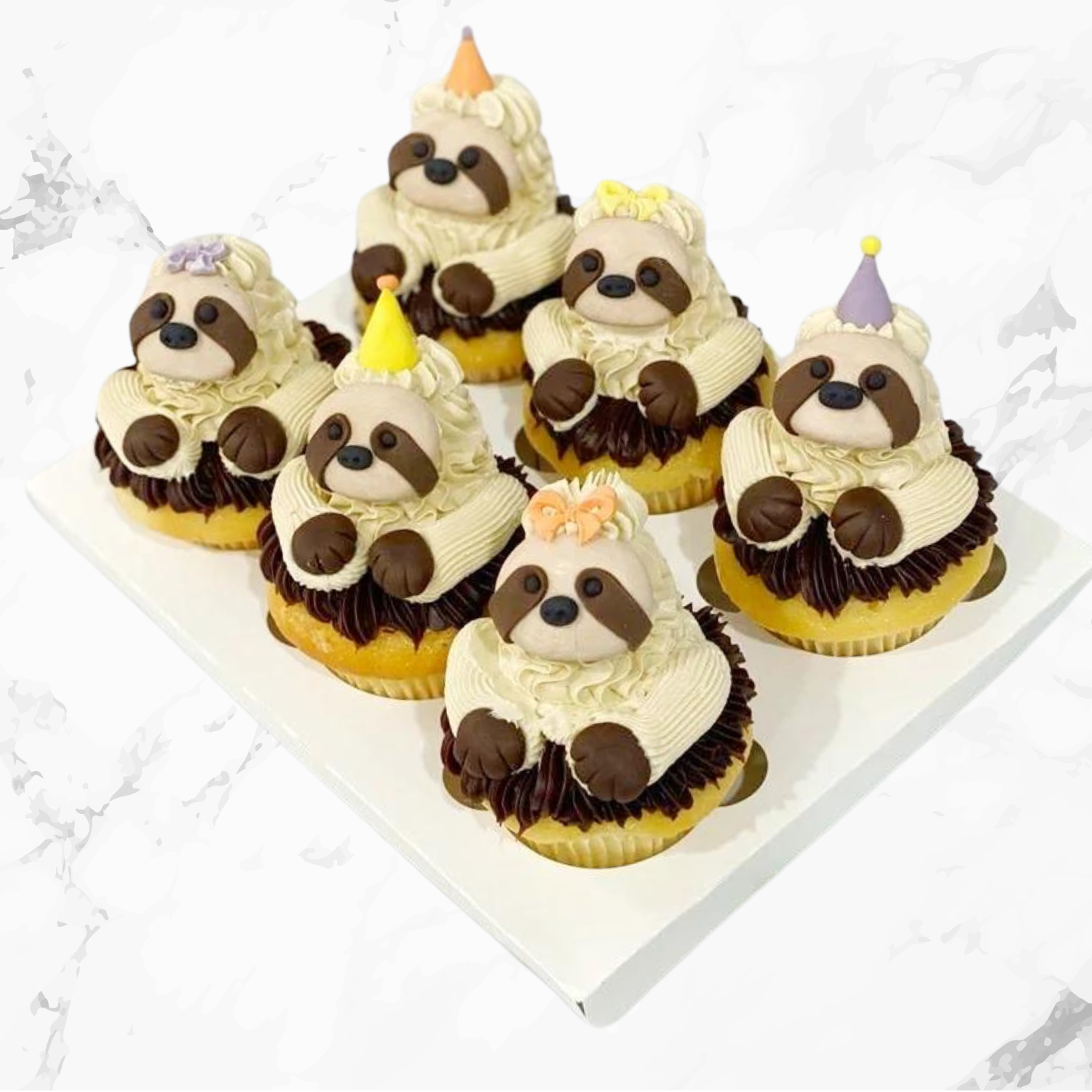 Sloth Themed Cupcakes (6 Pack) – Poles Patisserie