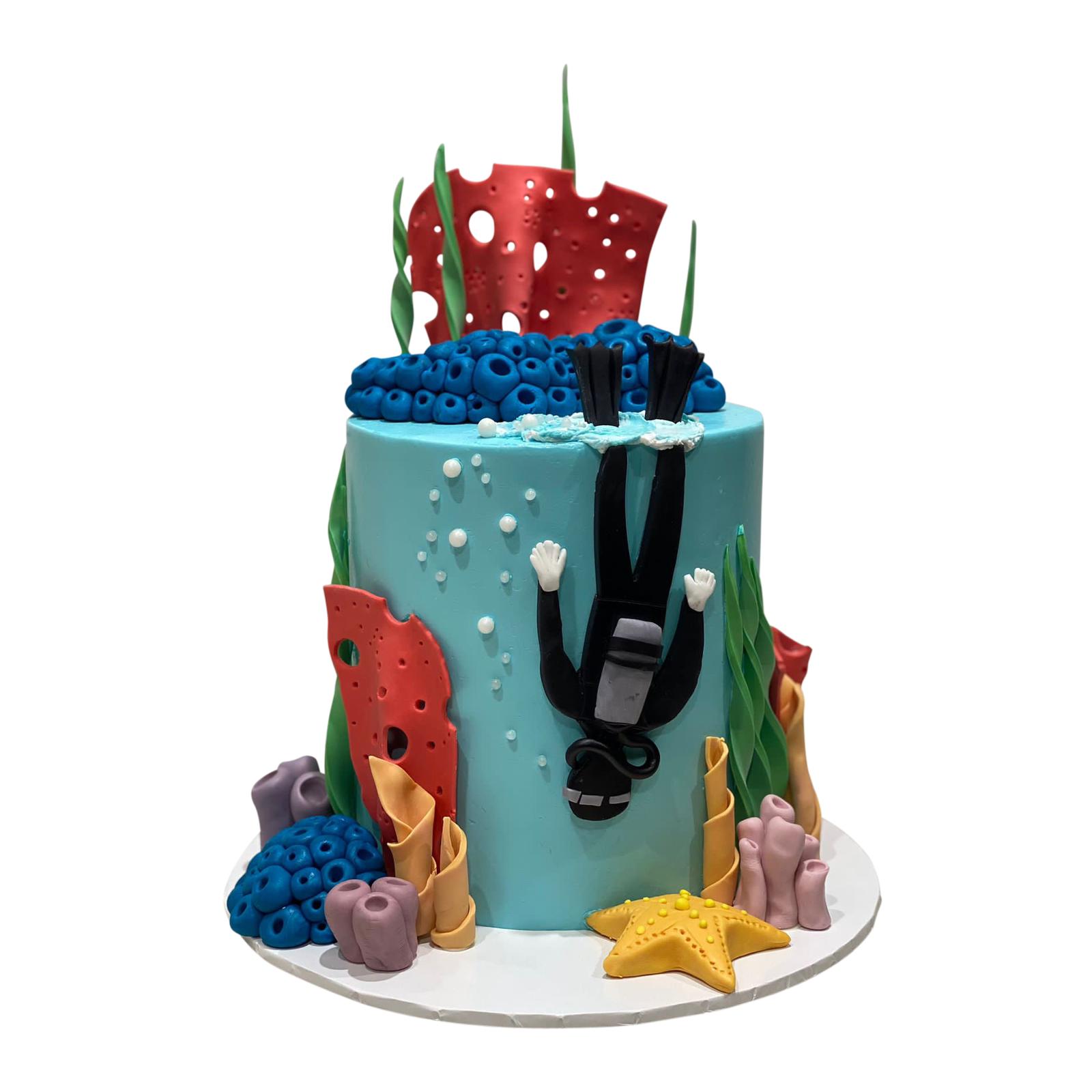 Scuba Diving Themed Cake – Poles Patisserie