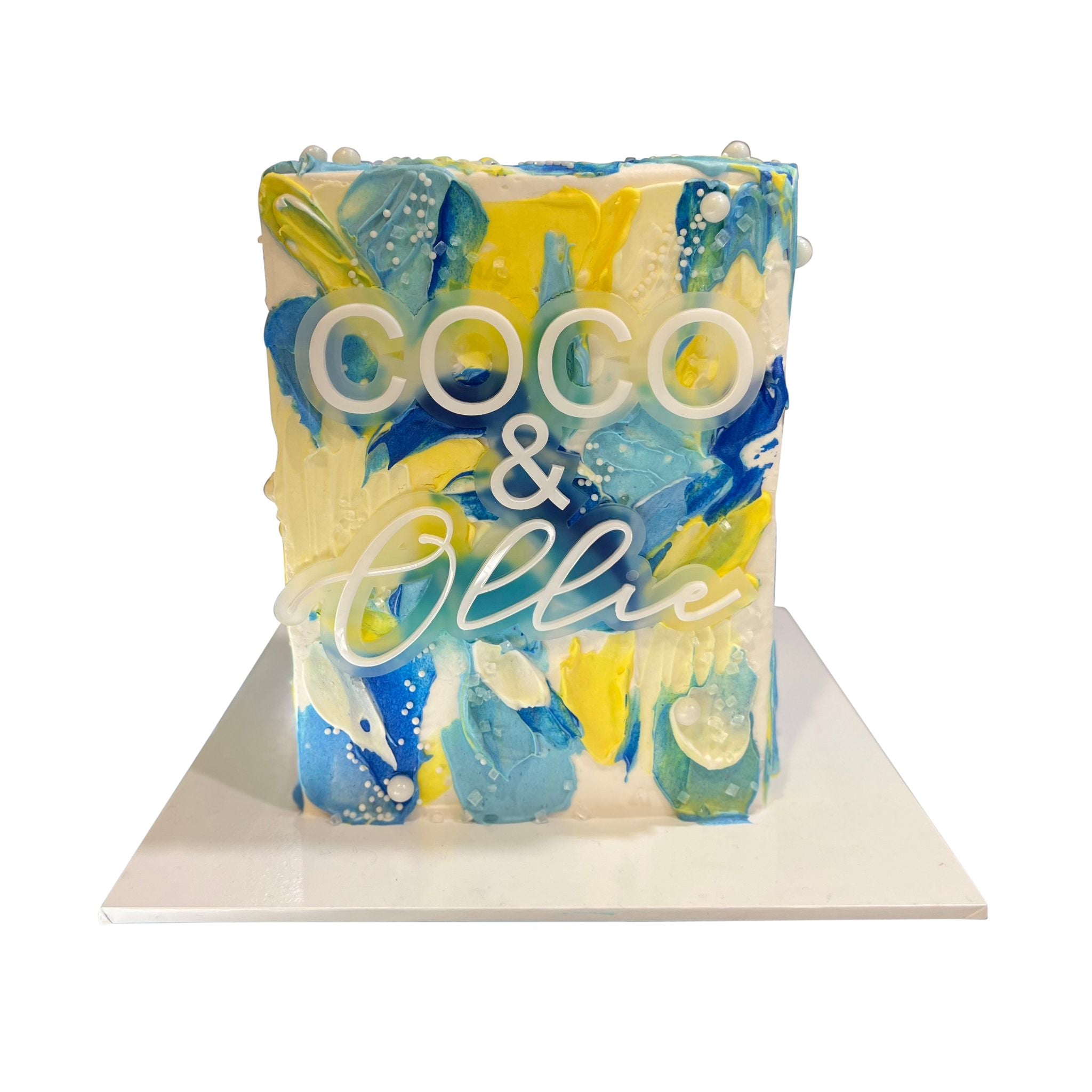 Art Square Tall Cake | Poles Patisserie