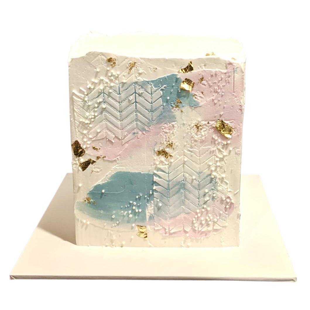 Buttercream Square Tall Cake | Poles Patisserie