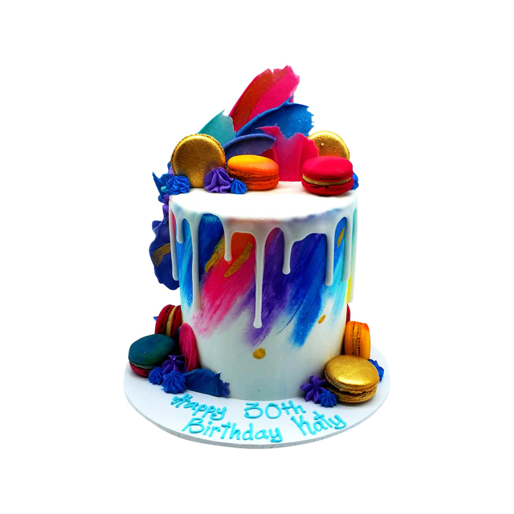 Colourful Drip Cake | Poles Patisserie