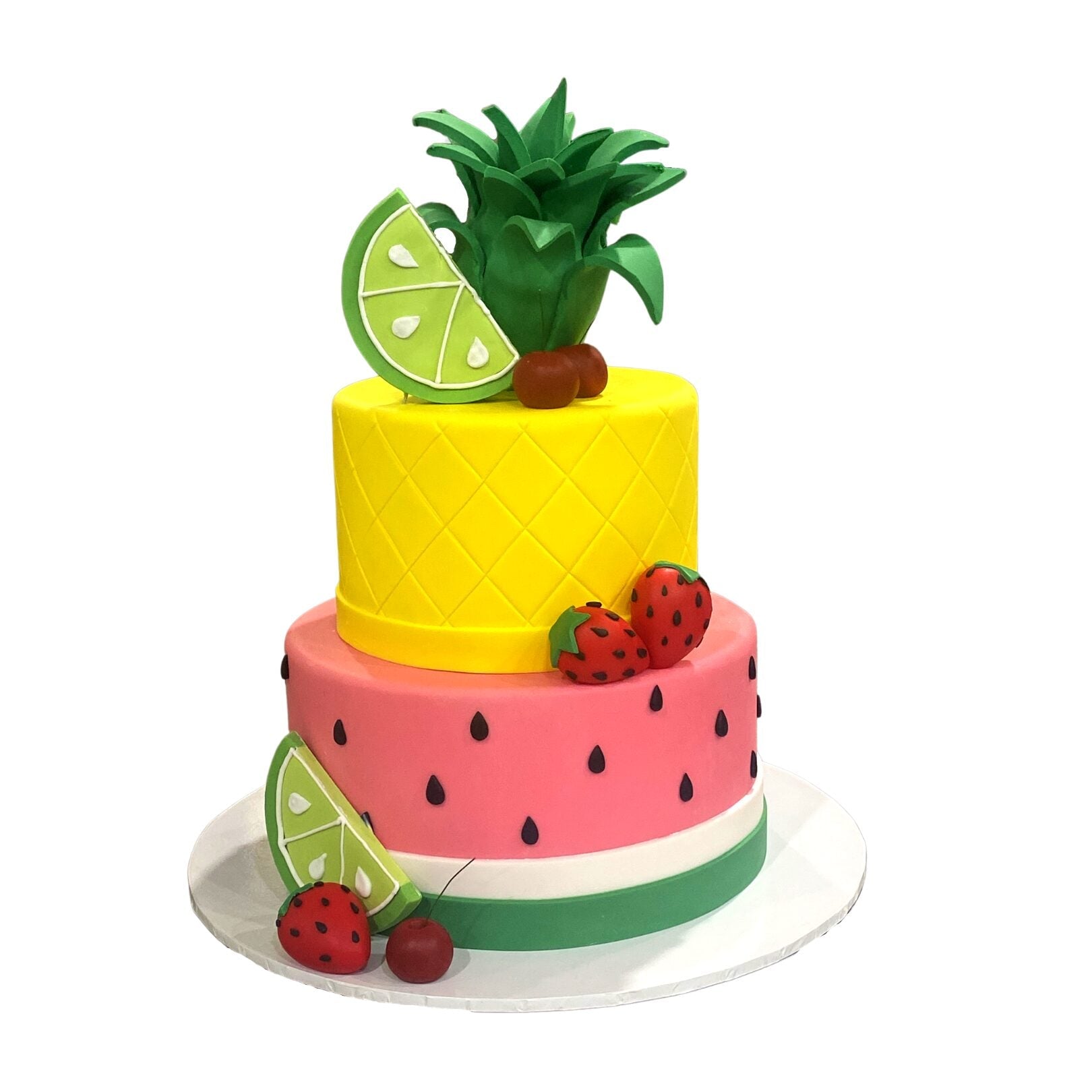 Tropical 2 Tier Cake | Poles Patisserie