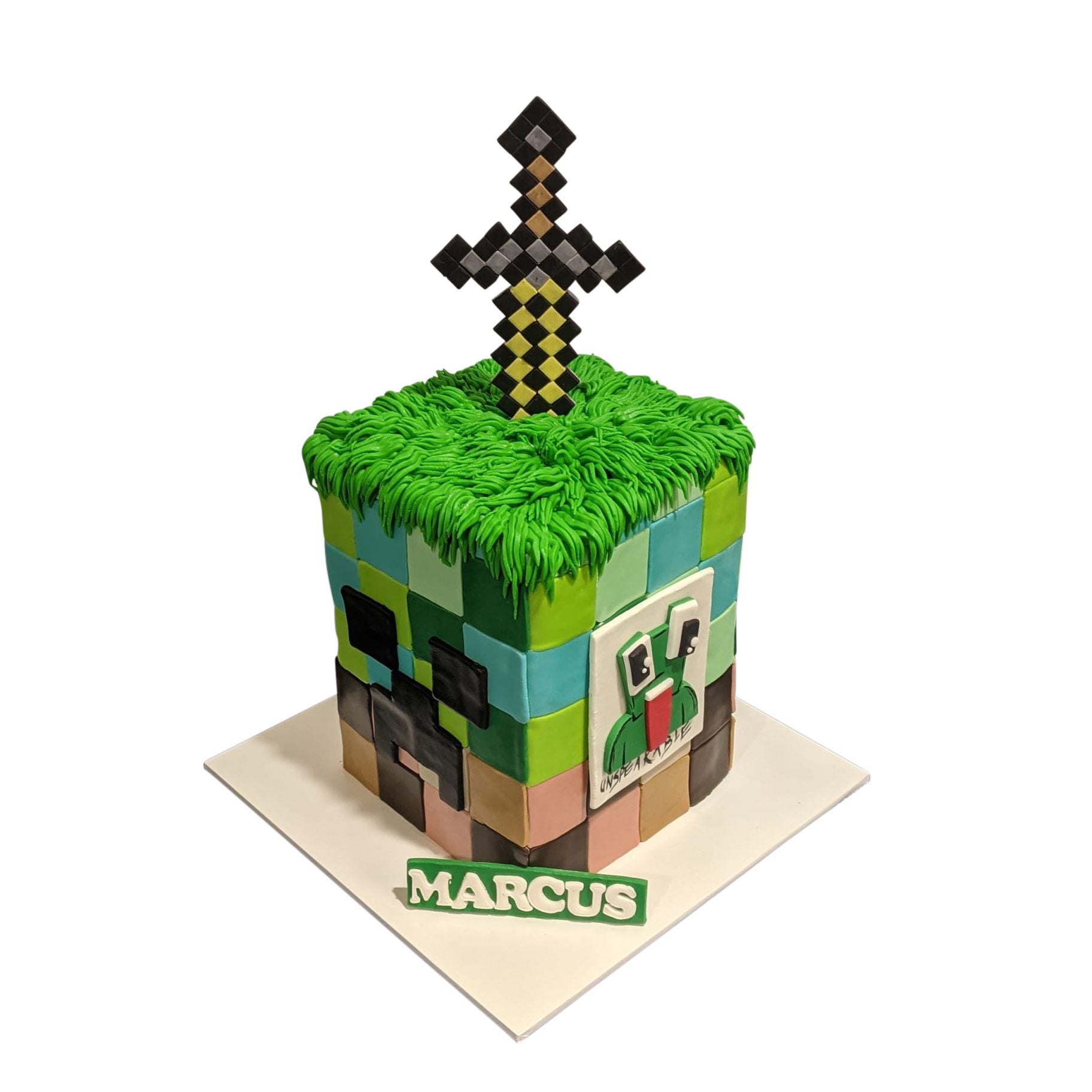 Minecraft Square Tall Cake | Poles Patisserie